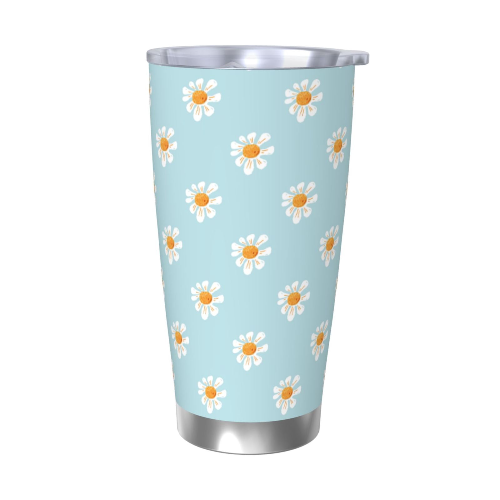Honeii Daisies Flowers Print 20OZ Car Cup, Insulated Stainless Steel ...