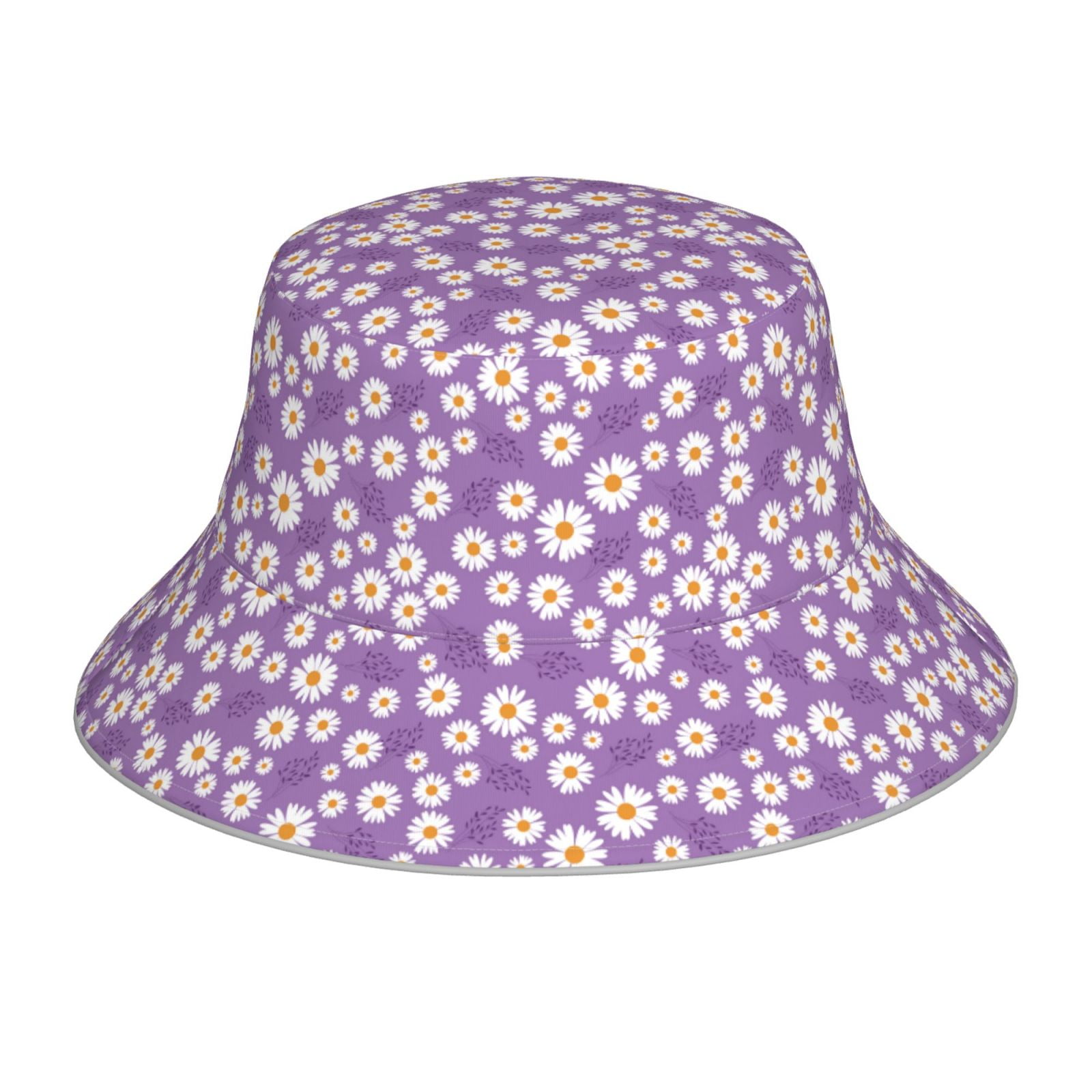 Honeii Daisies Flowers for Unisex Bucket Hat Waterproof Rain Hat ...