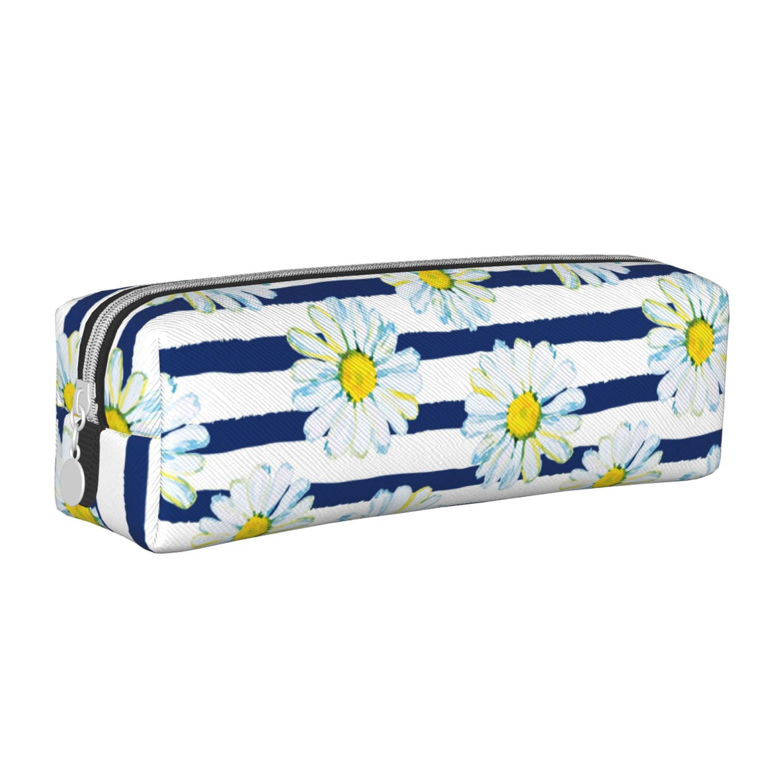 Honeii Daisy Striped Nautical Pattern Pencil Case, Pencil Pouch, Pencil ...