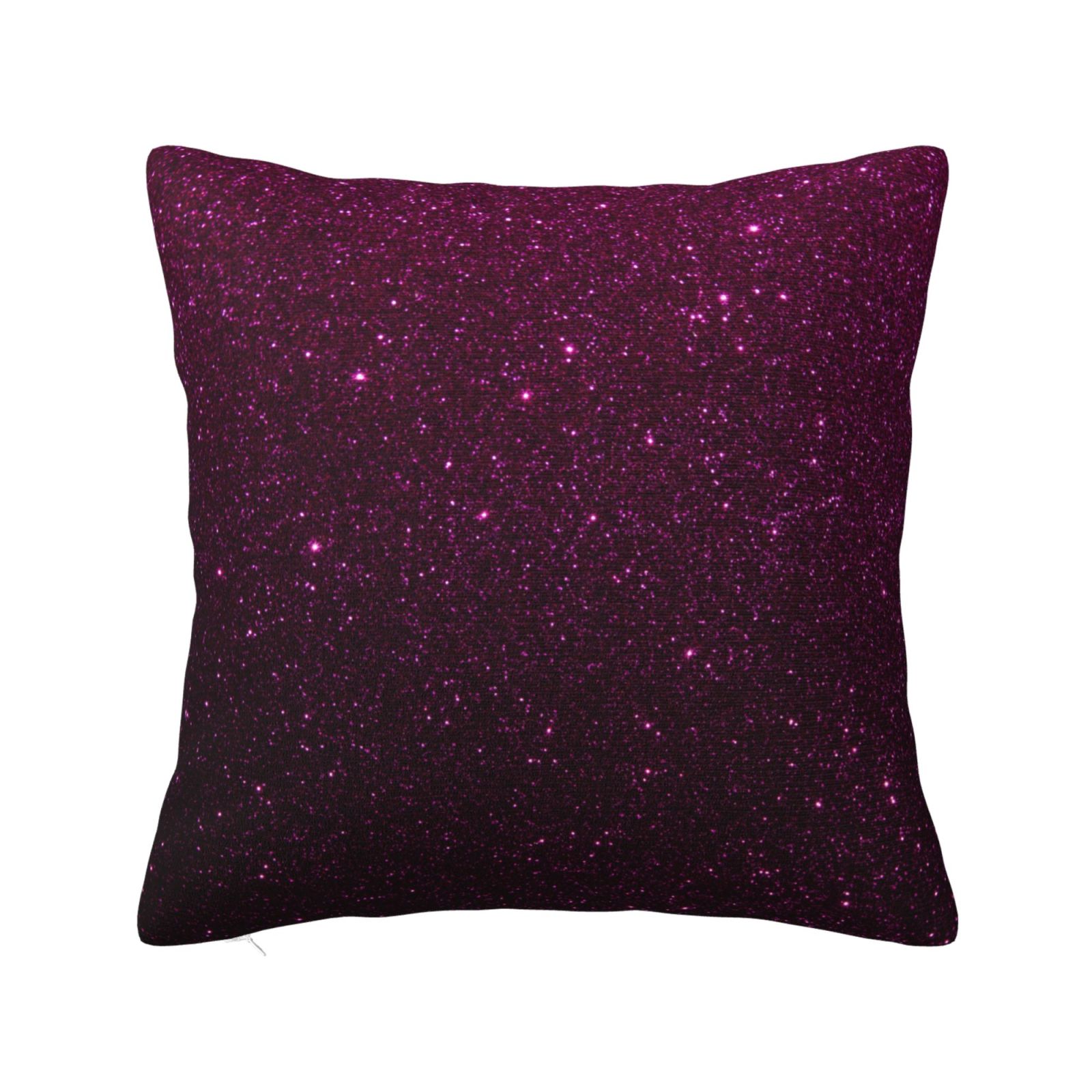 Honeii Dark Purple Glitter Print Throw Pillow, Square Decorative Pillow ...