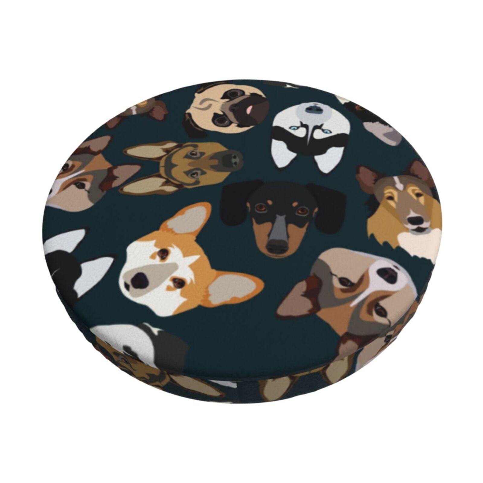 Honeii Dogs Bar Stool Covers – Perfect Fit for 12" to 14" Round Stools ...