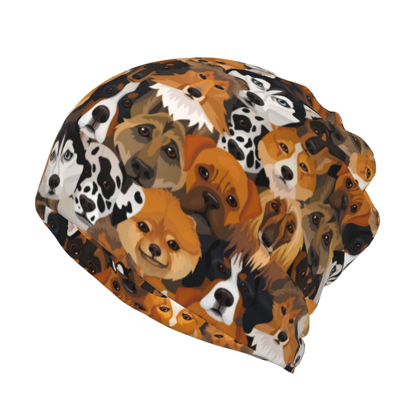 Honeii Dogs Different Breeds Print Winter Beanie Daily Hat - Thermal ...
