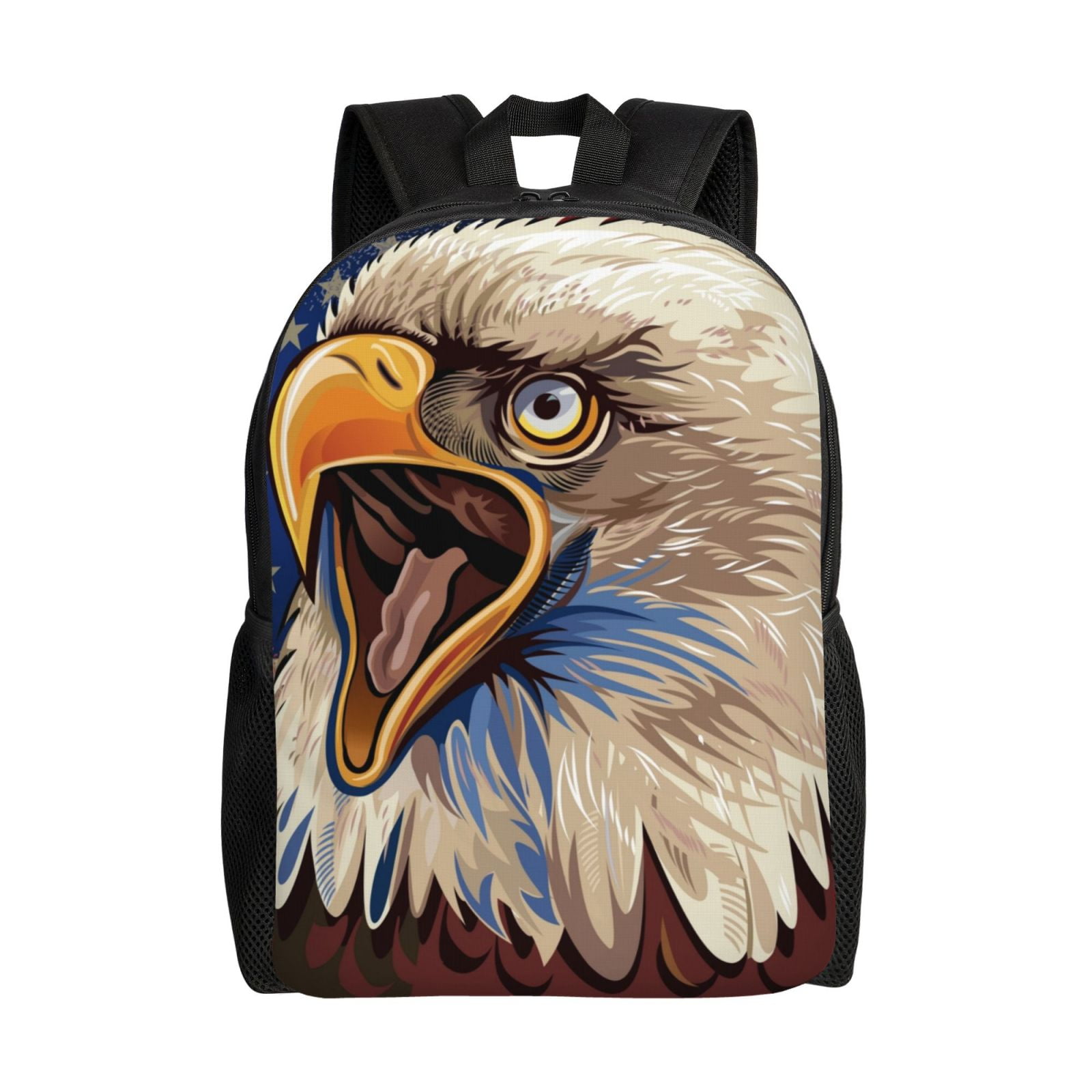 Honeii Eagle With USA Flags Print Laptop Backpack for Work, College ...