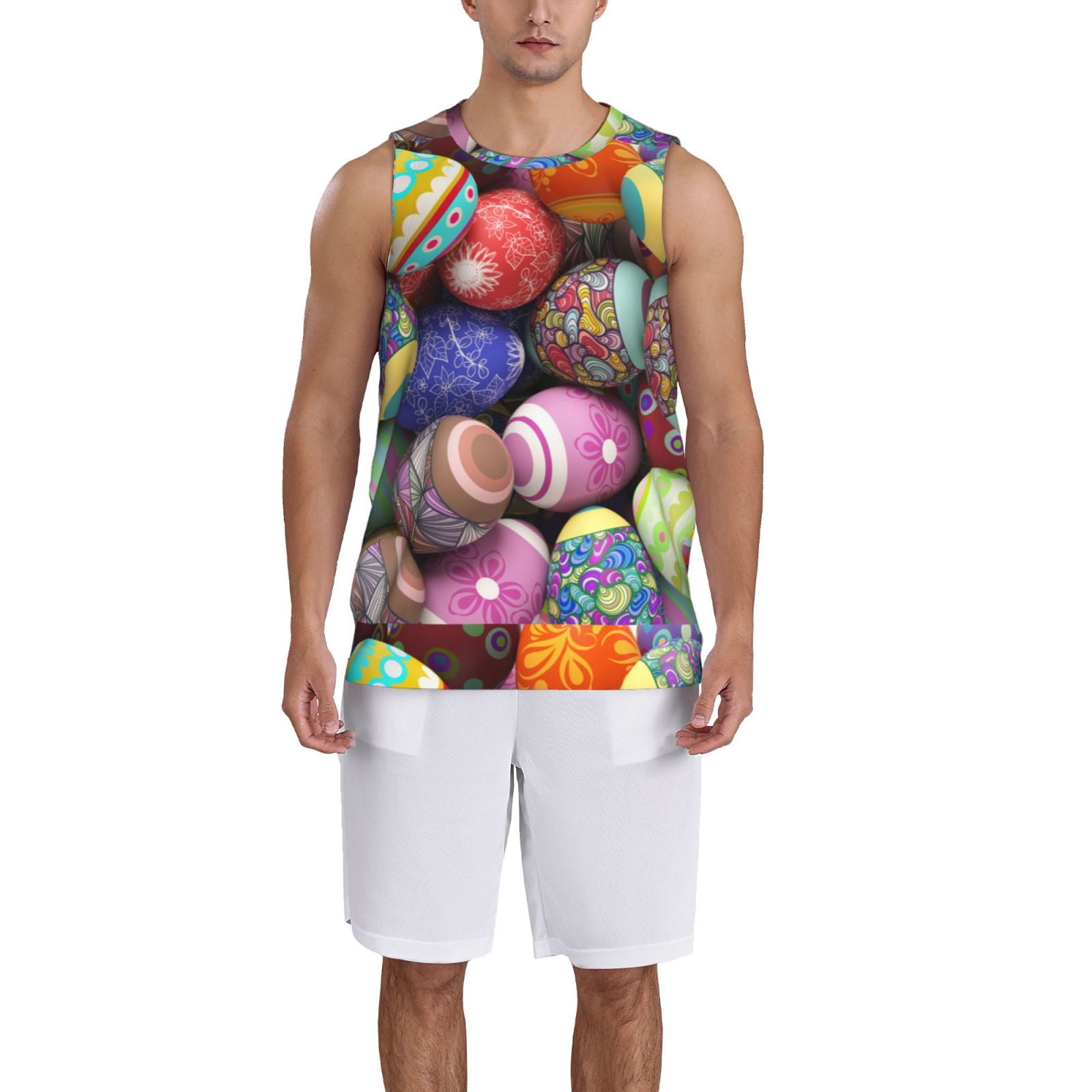 Honeii Easter Eggs1 print basktball shirt for men and women, Unisex ...