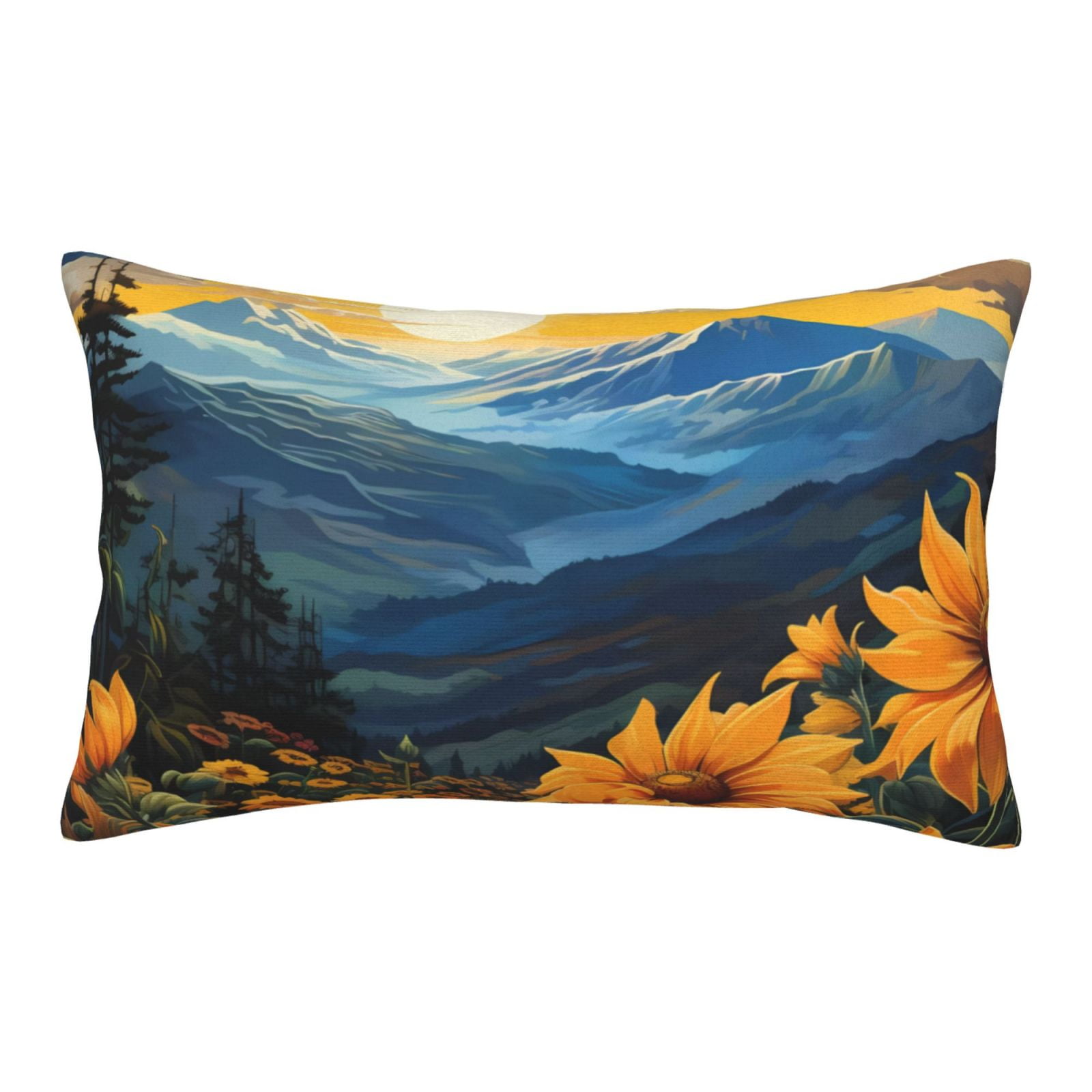 Honeii Elegant Sunset Sunflower Decorative Throw Pillow Case - Elevate ...