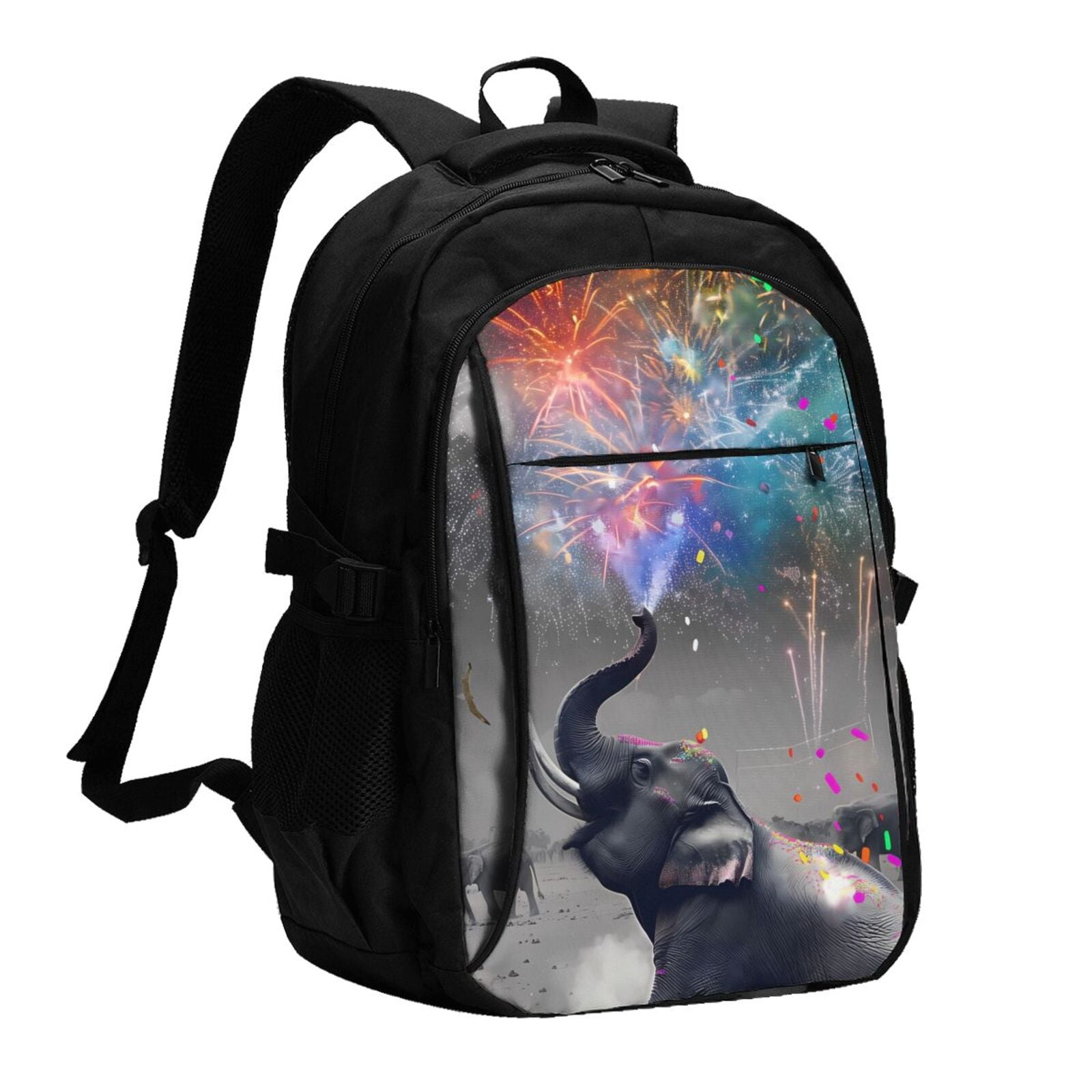 Honeii Elephant Fireworks Celebration for Travel Laptop Backpack ...