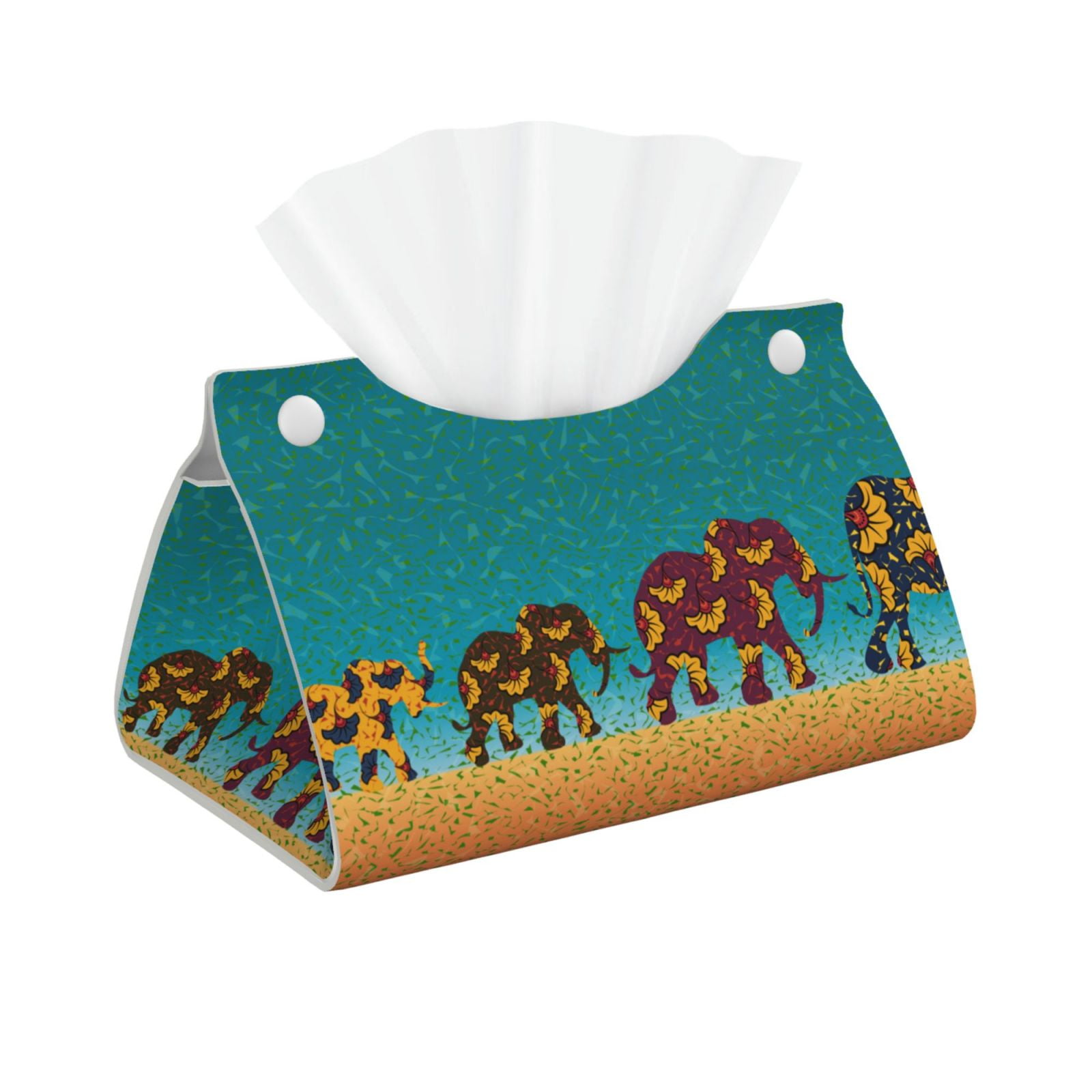 Honeii Elephants for Tissue Box Cover/Holder - Covers Rectangular ...