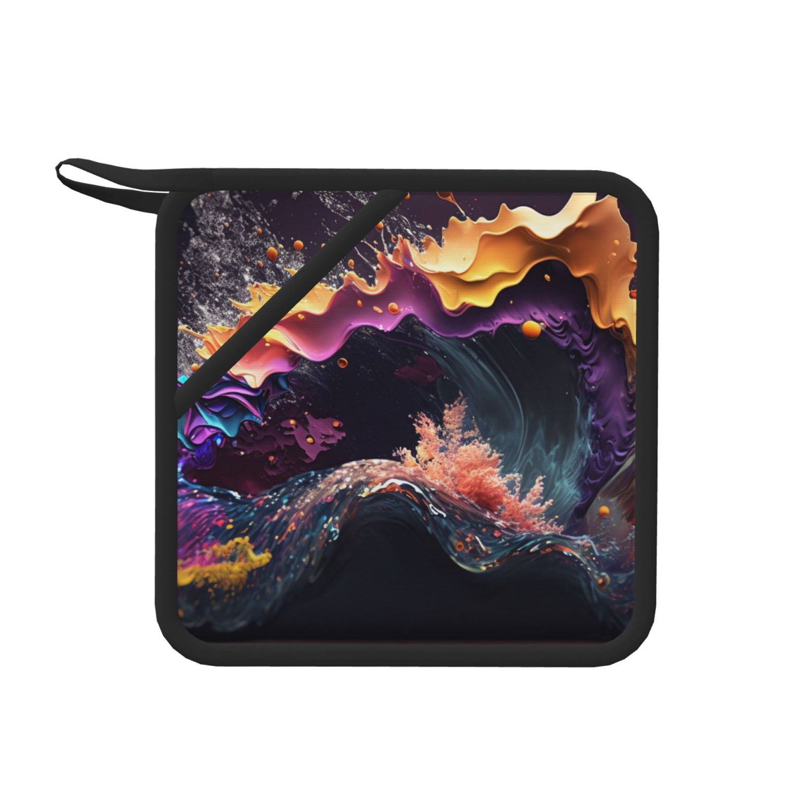 Honeii Explosive Fluid Splash Art for Silicone Trivets for Hot Pots and Pans -Trivet Mat - Heat ...