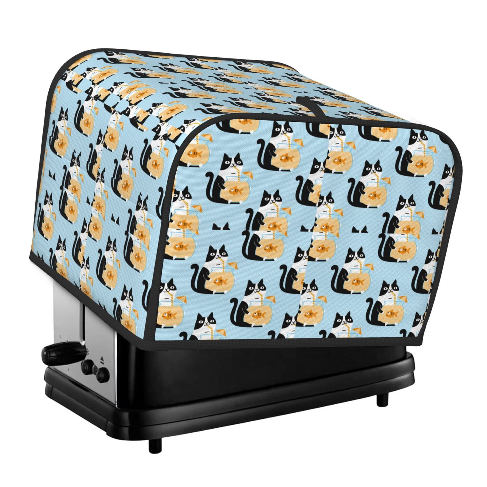 Honeii FUNNY CAT IS DRINKING WATER Print 4 slice Toaster Cover, Two ...