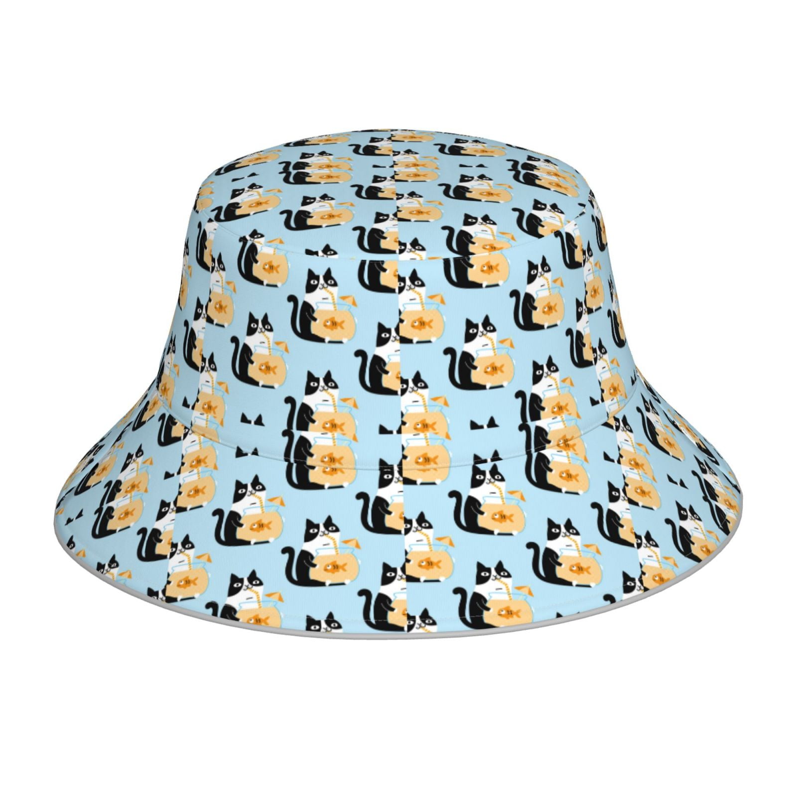 Honeii FUNNY CAT IS DRINKING WATER for Unisex Bucket Hat Waterproof ...