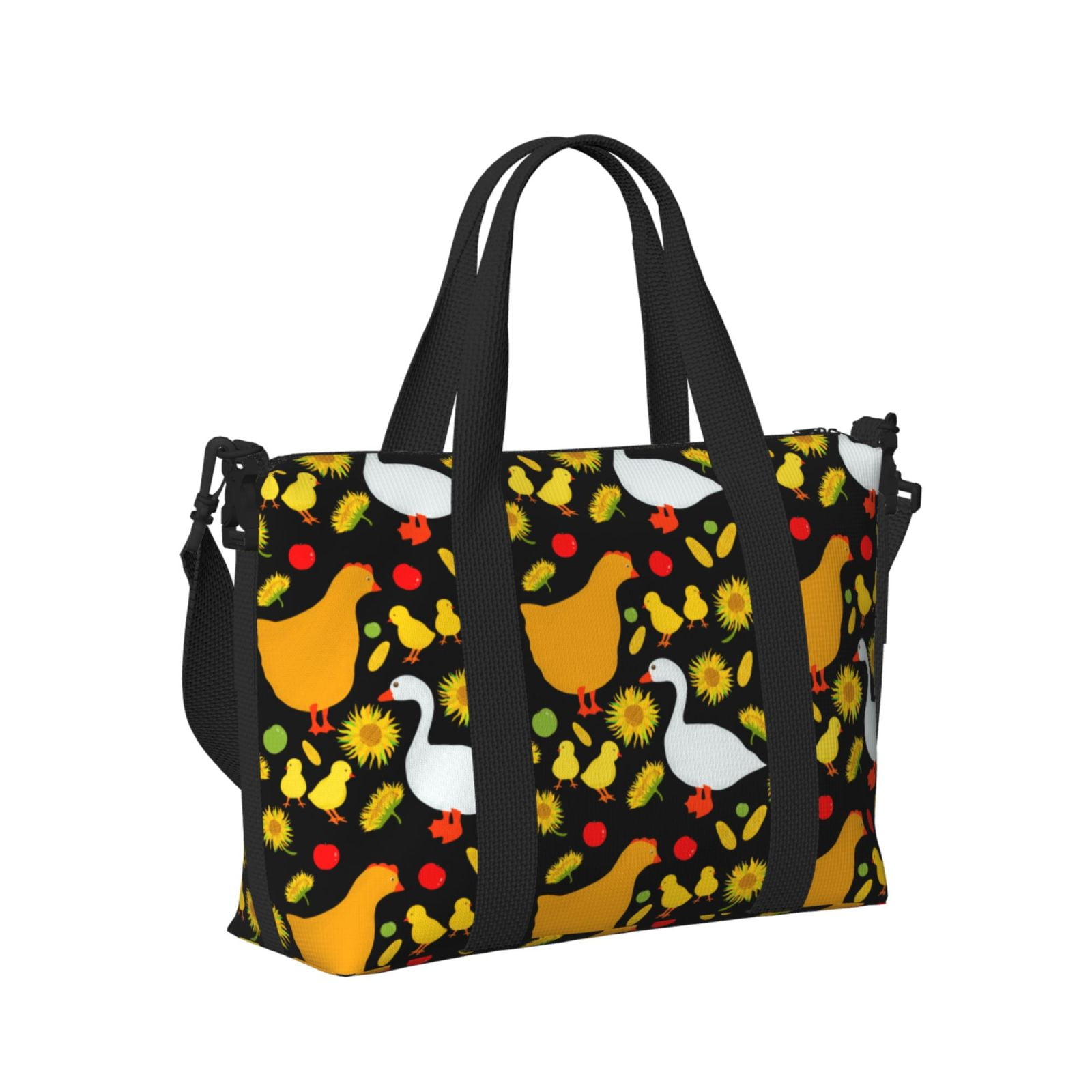Honeii Farm Goose Print Hand Travel Bag,Travel Duffle Bag, Waterproof ...