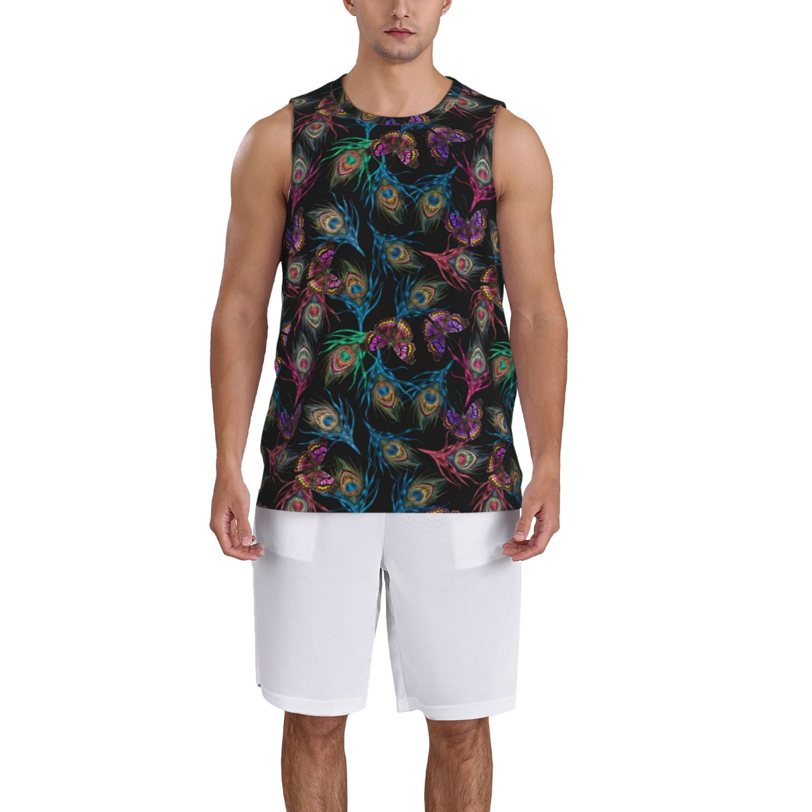 Honeii Feathers And Butterflies print basktball shirt for men and women ...