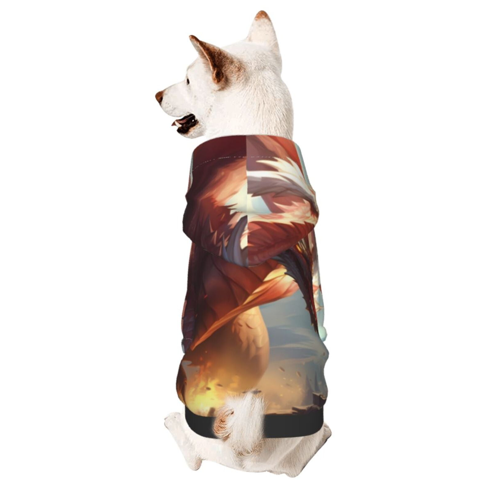 Honeii Ferocious Dragon Fury Print Small Dog Hoodies Pet Hooded ...