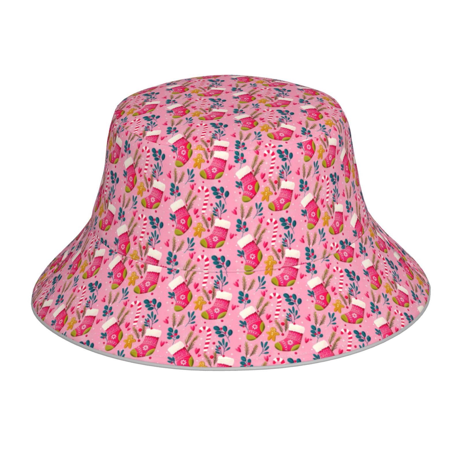 Honeii Festive Christmas Stocking Cheer for Unisex Bucket Hat ...