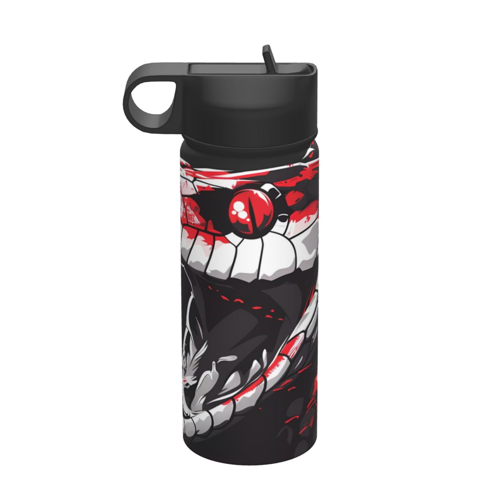 Honeii Fierce Red Viper Graphic Art Print 18 oz Insulated Water Bottle ...