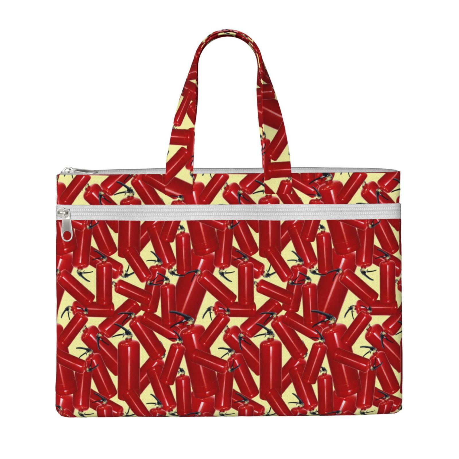 Honeii Fire Extinguisher Print Canvas Tote Bag with Compartments Laptop ...