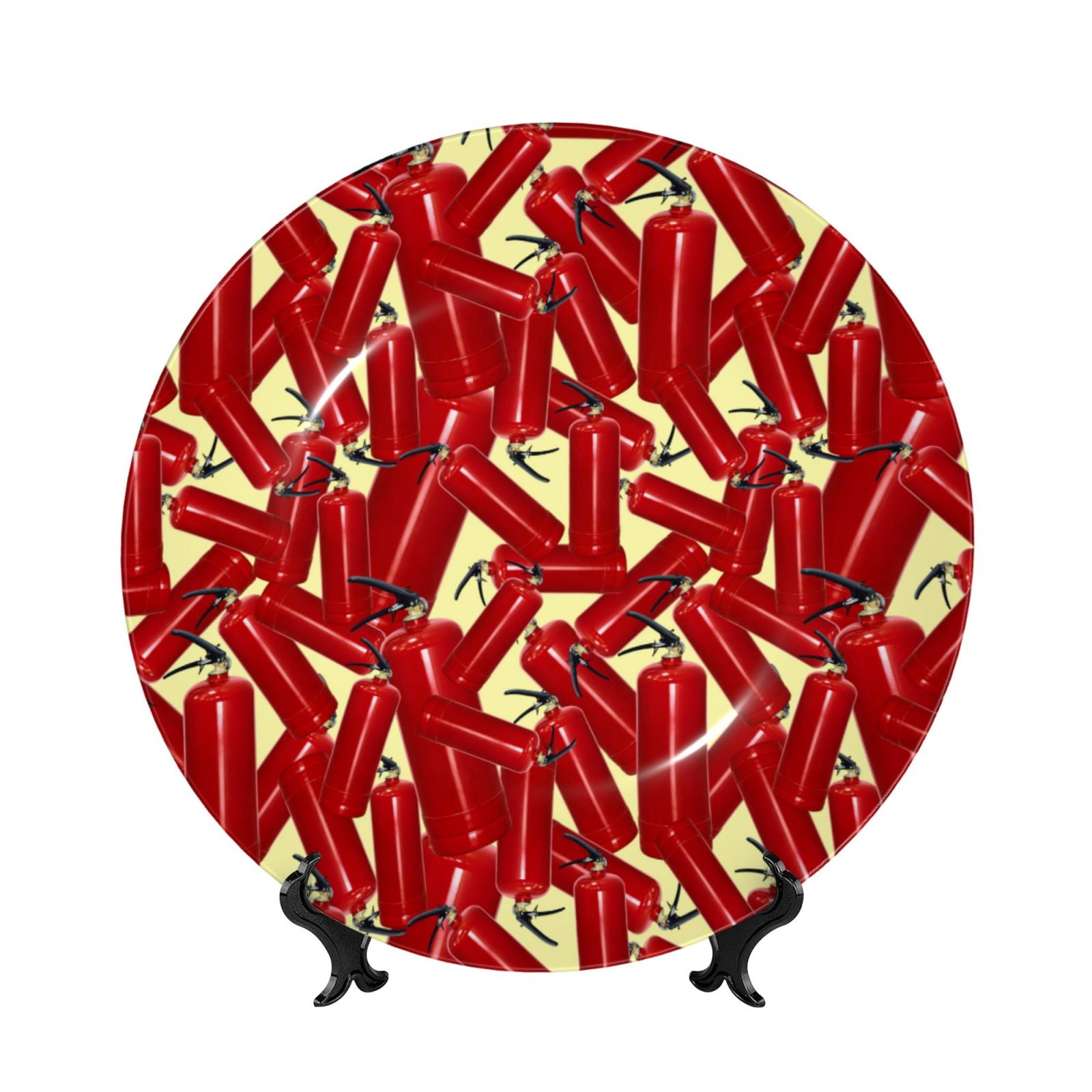 Honeii Fire Extinguisher Print Elegant Bone China Decorative Plate ...