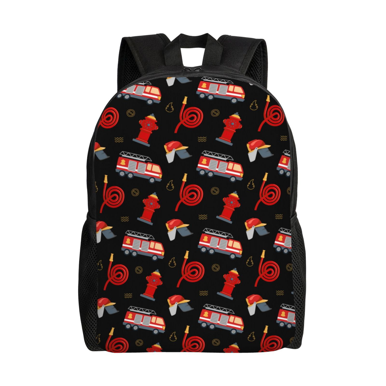 Honeii Fire Fighting Print Laptop Backpack for Work, College, Travel ...