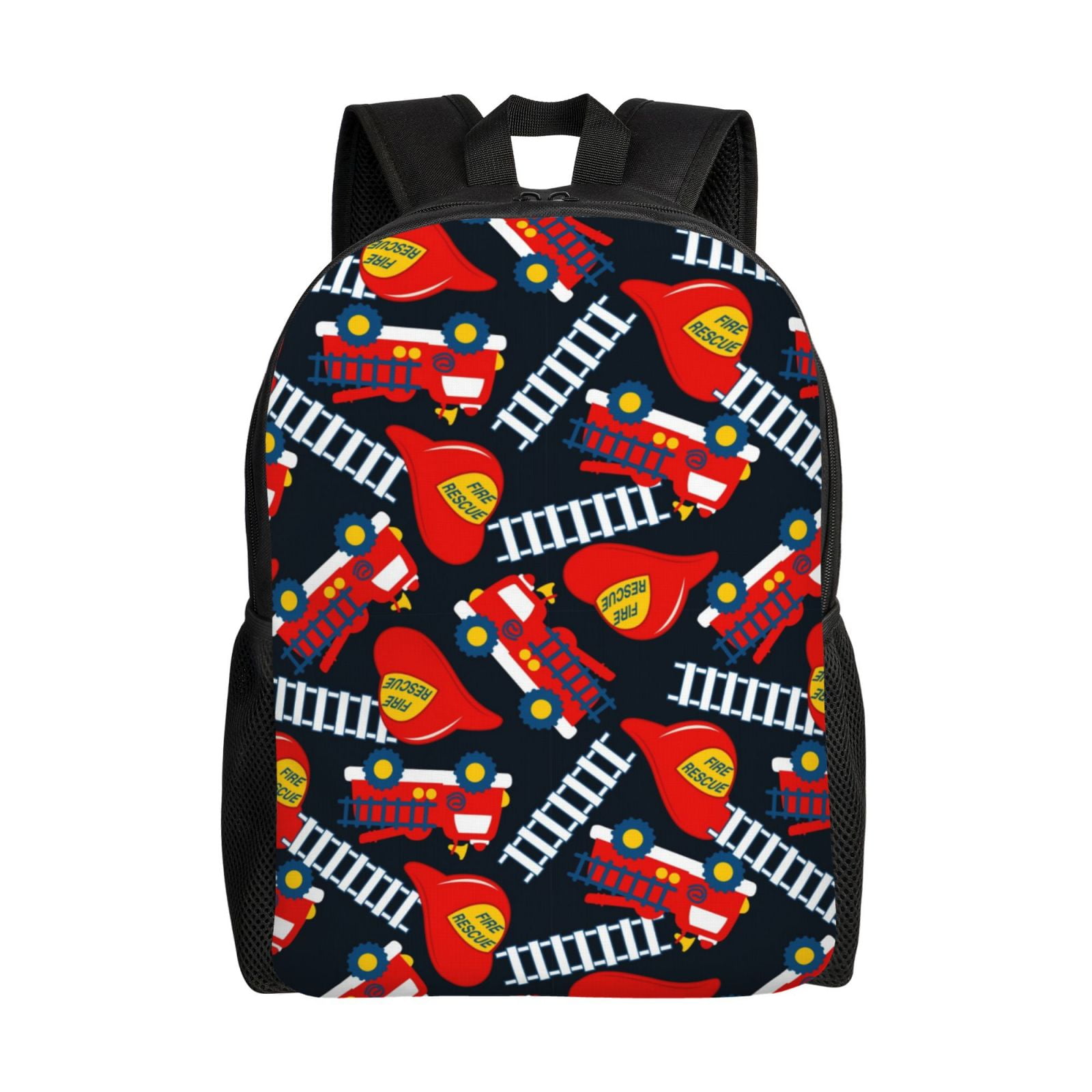 Honeii Fire Rescue With Red Helmet And Truck Print Laptop Backpack for ...