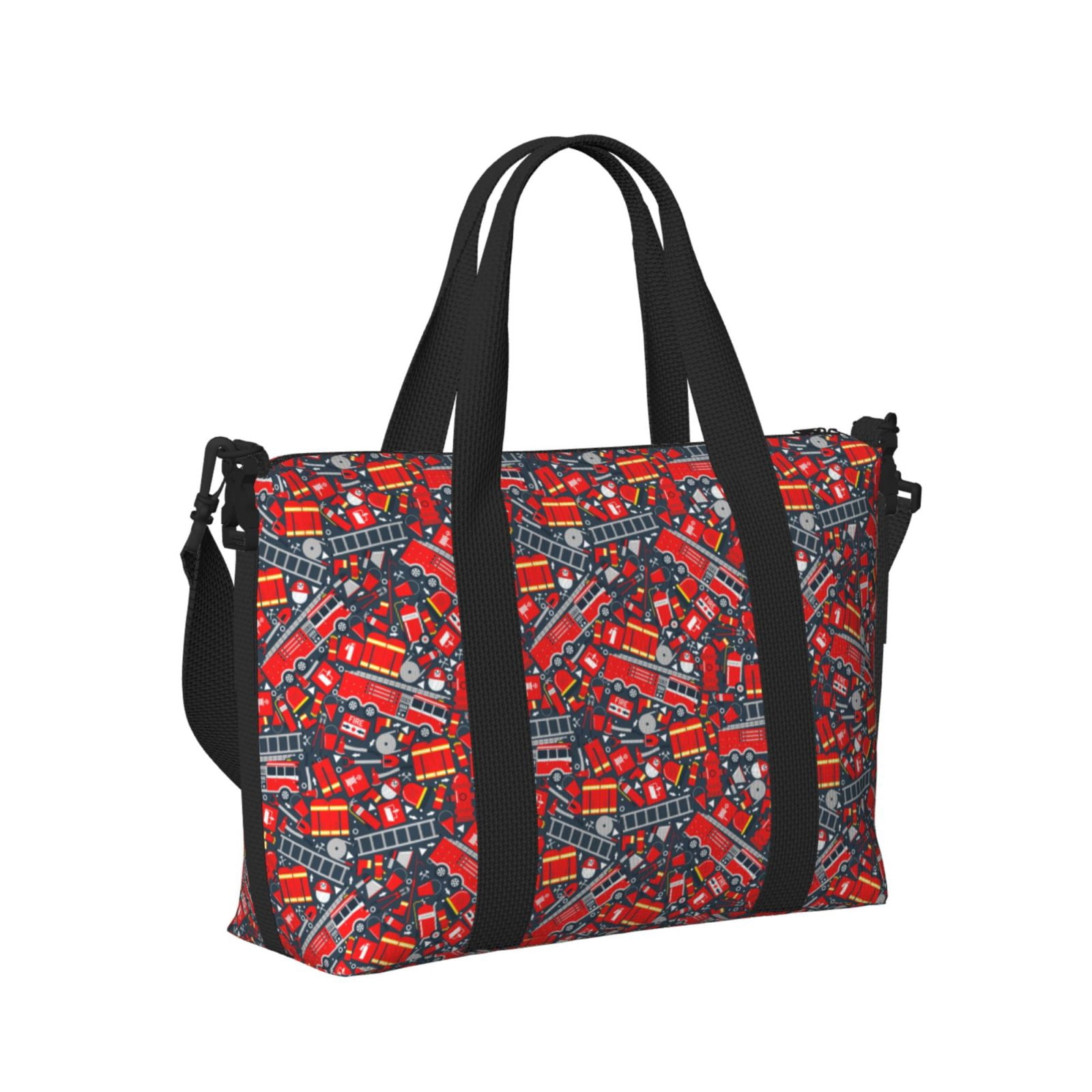 Honeii Fire Sign Print Hand Travel Bag,Travel Duffle Bag, Waterproof ...