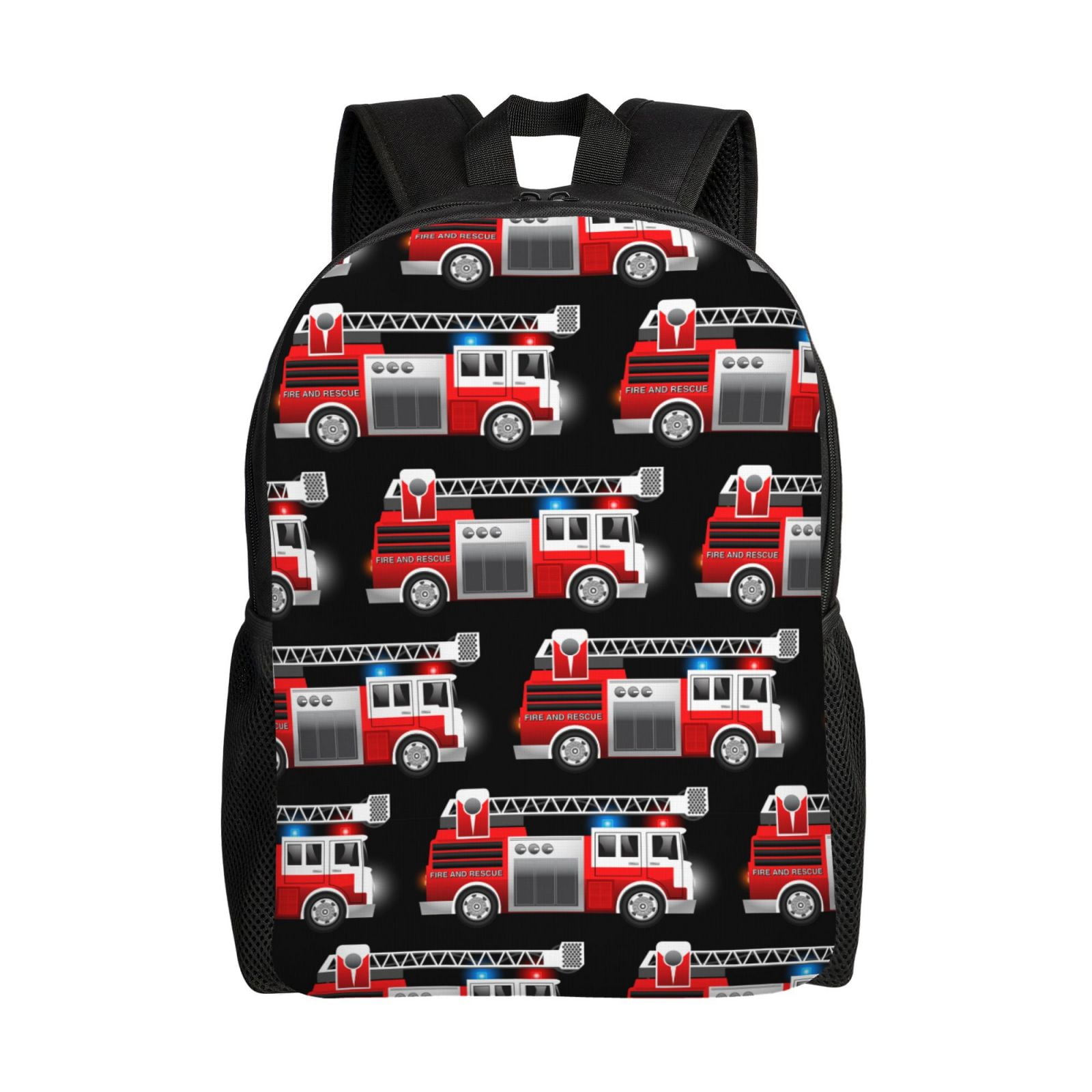 Honeii Fire and Rescue Truck Print Laptop Backpack for Work, College ...