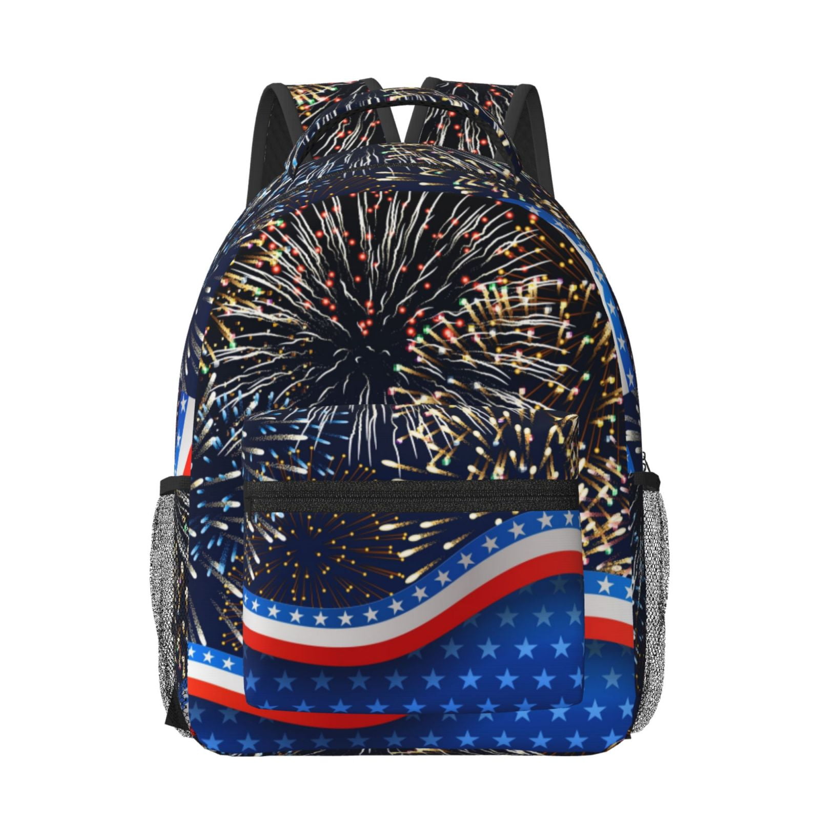 Honeii Fireworks Print Backpack for School,15.6 inch Laptop Back Pack ...