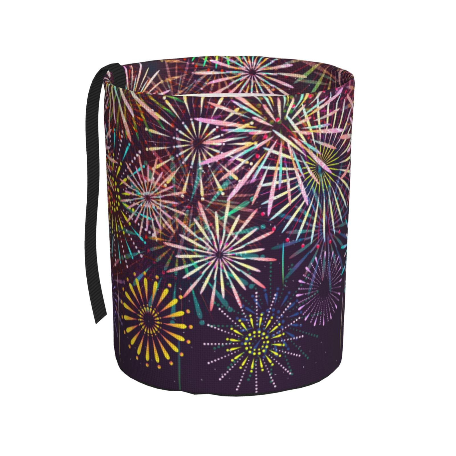 Honeii Fireworks2 Print Waterproof Car Trash Can,Waterproof Portable ...