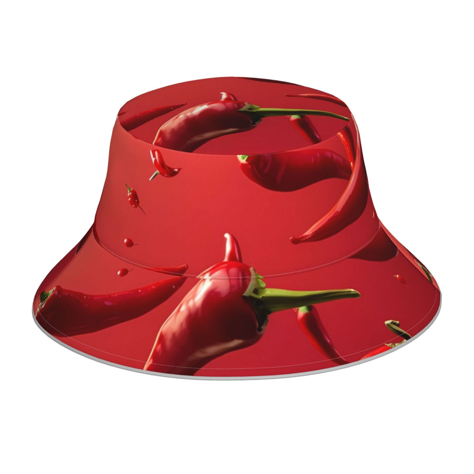 Honeii Floating Red Chili Peppers for Unisex Bucket Hat Waterproof Rain ...
