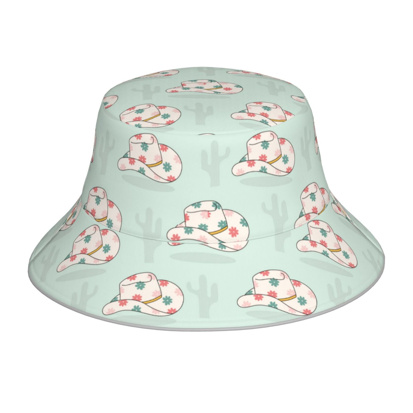 Honeii Flora Daisy Cactus for Unisex Bucket Hat Waterproof Rain Hat ...