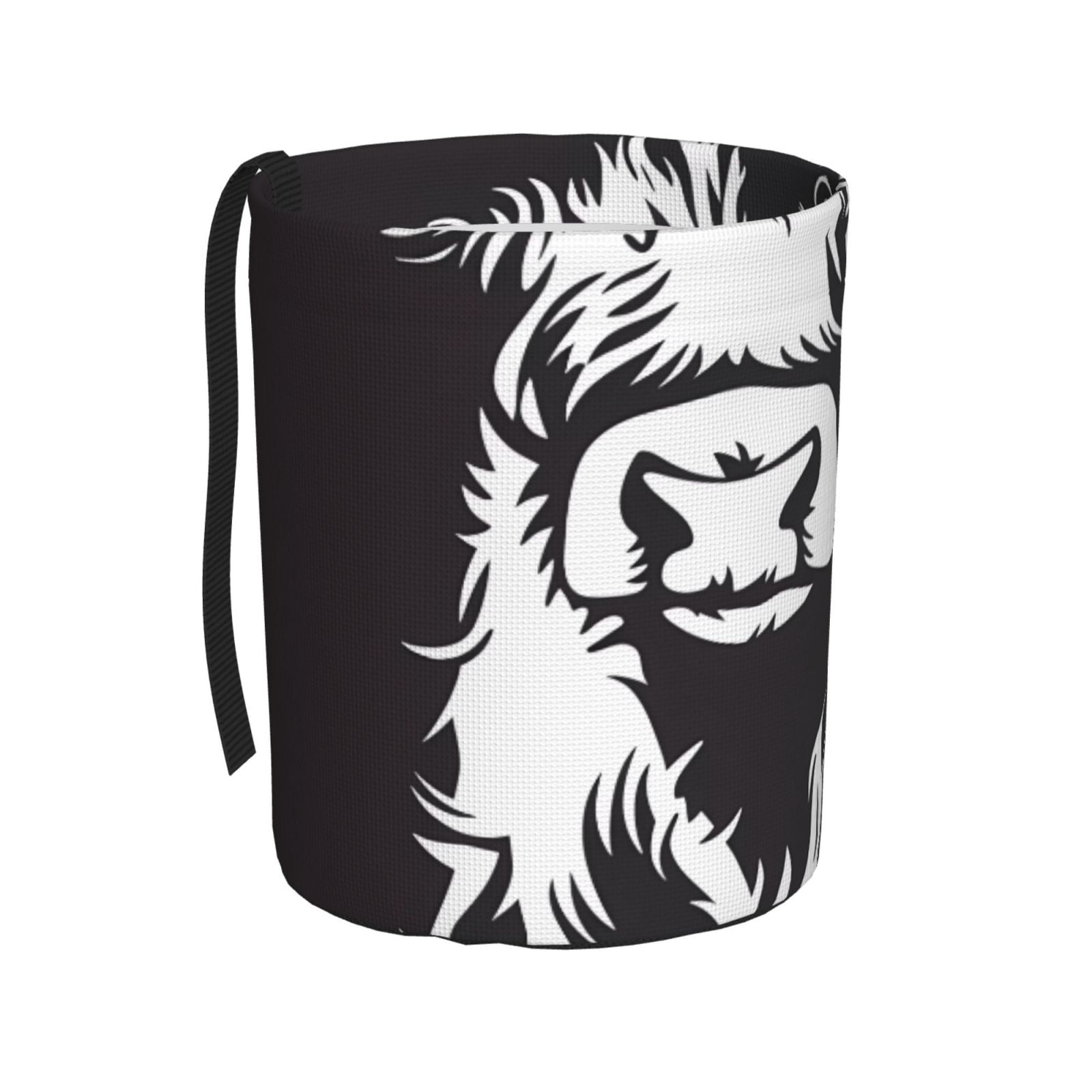 Honeii Floral Cow Silhouette Print Waterproof Car Trash Can,Waterproof ...