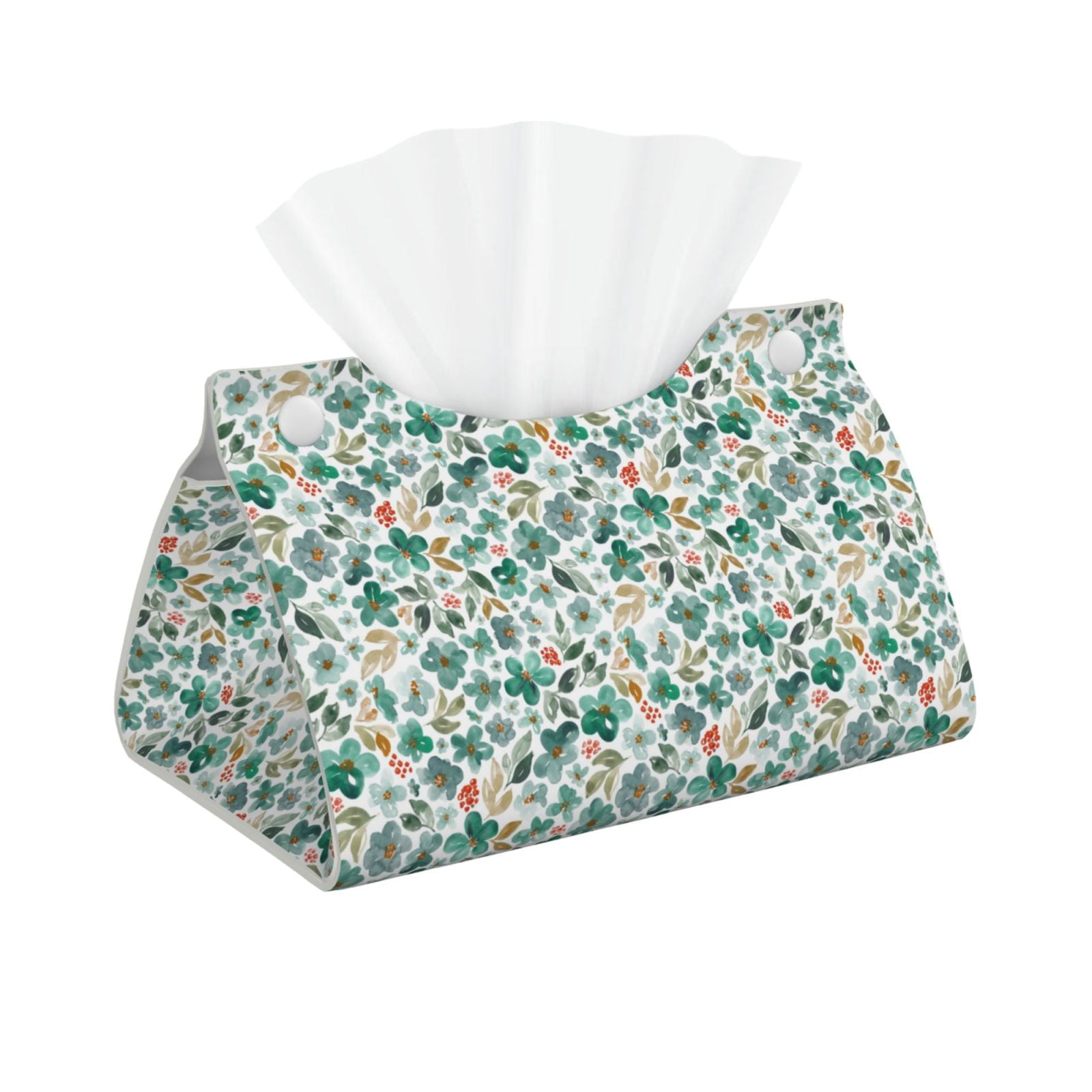 Honeii Floral In Teal for Tissue Box Cover/Holder - Covers Rectangular ...