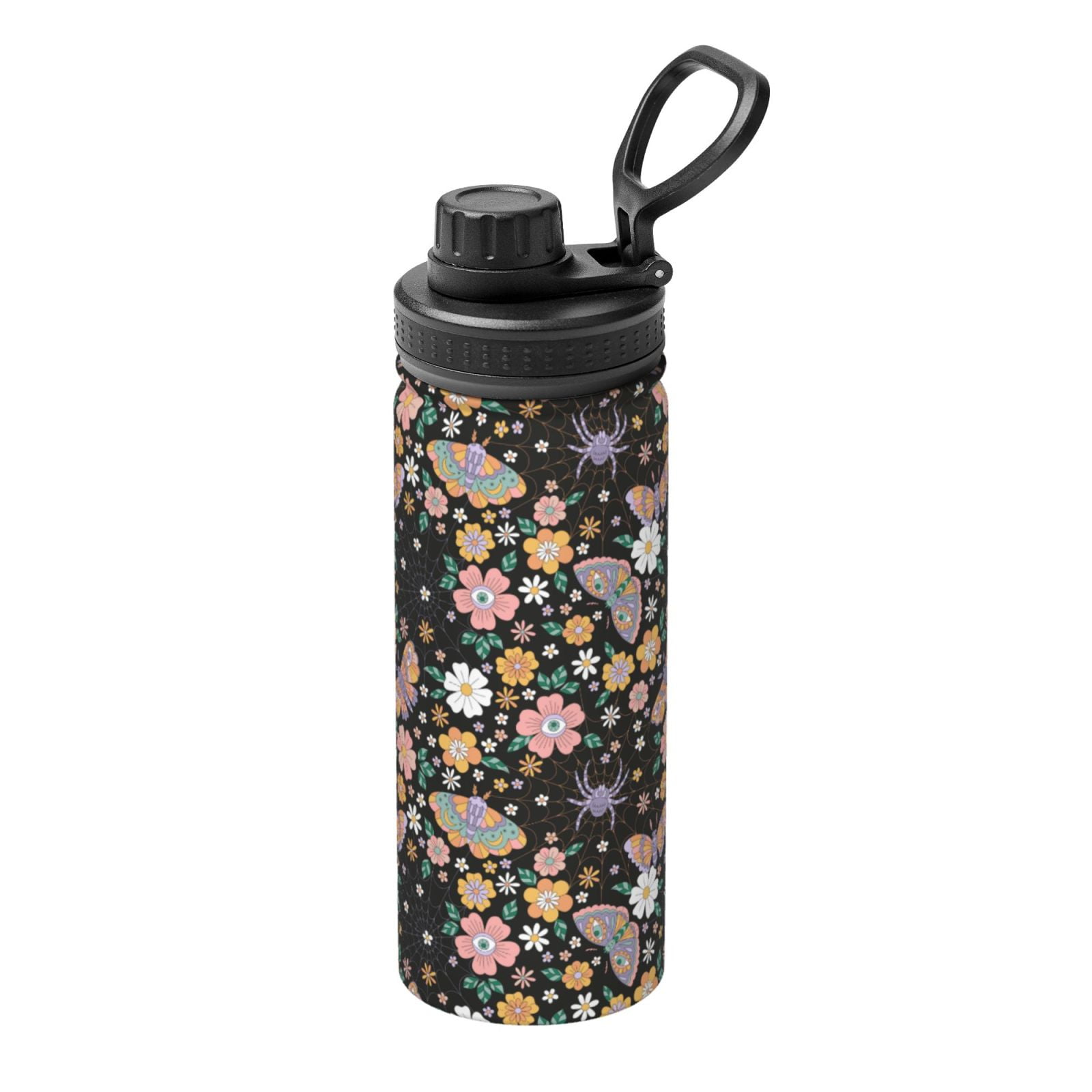 Honeii Floral Insects Print 18OZ Sports Insulated Kettle,Double-Walled ...