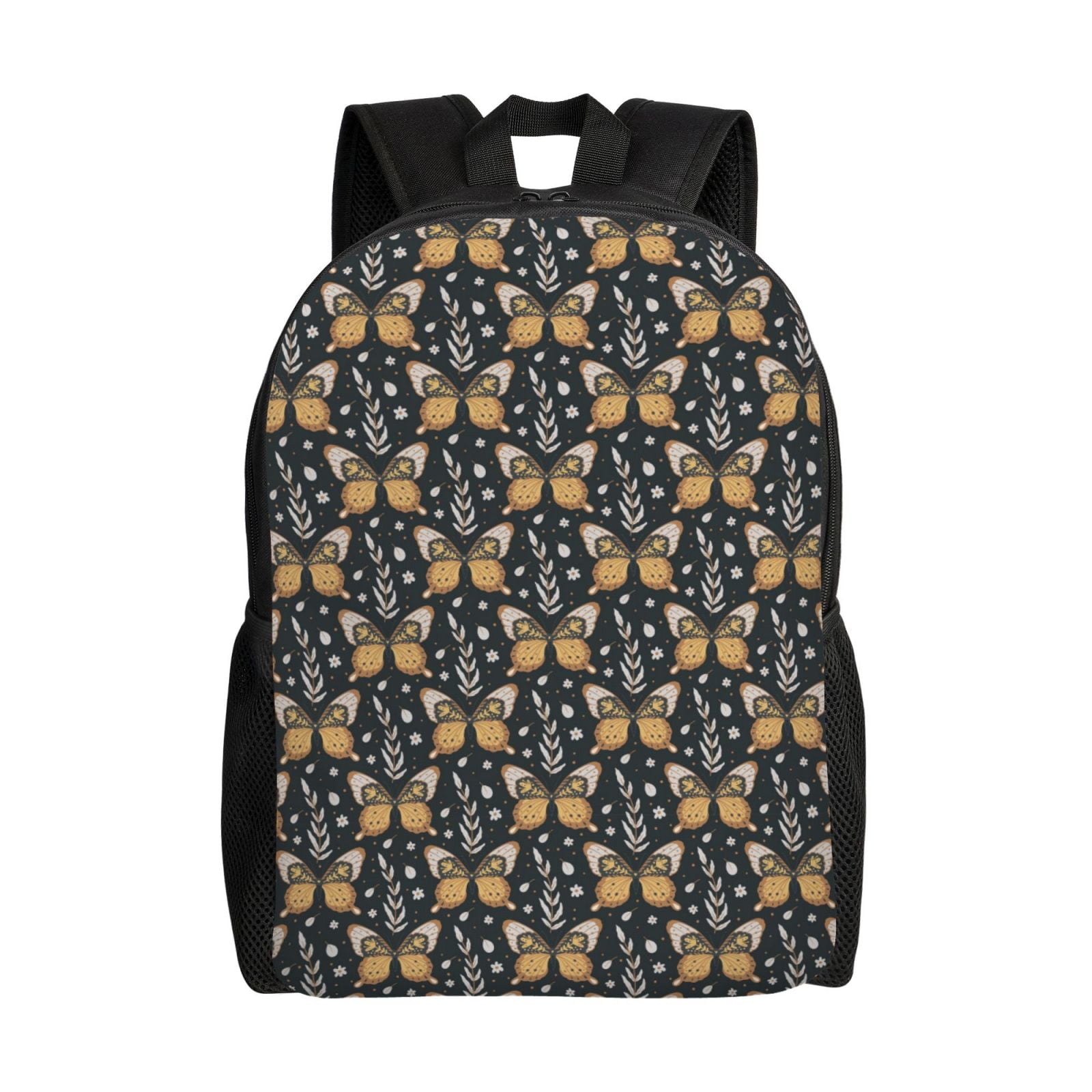 Honeii Flower Butterfly Print Laptop Backpack for Work, College, Travel ...