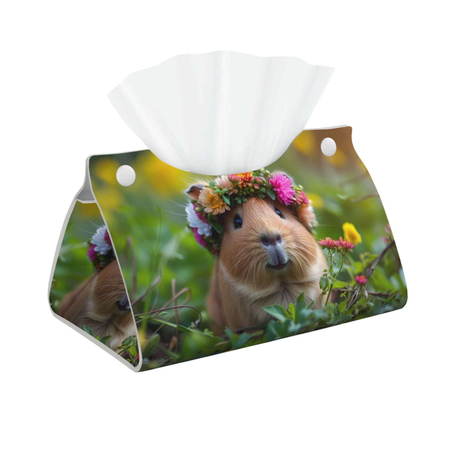 Honeii Flower Crown Guinea Pig for Tissue Box Cover/Holder - Covers ...