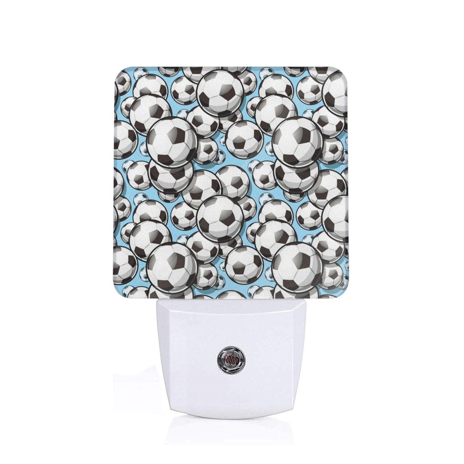 Honeii Football Soccer Ball Print LED Night Light with Light Sensor ...