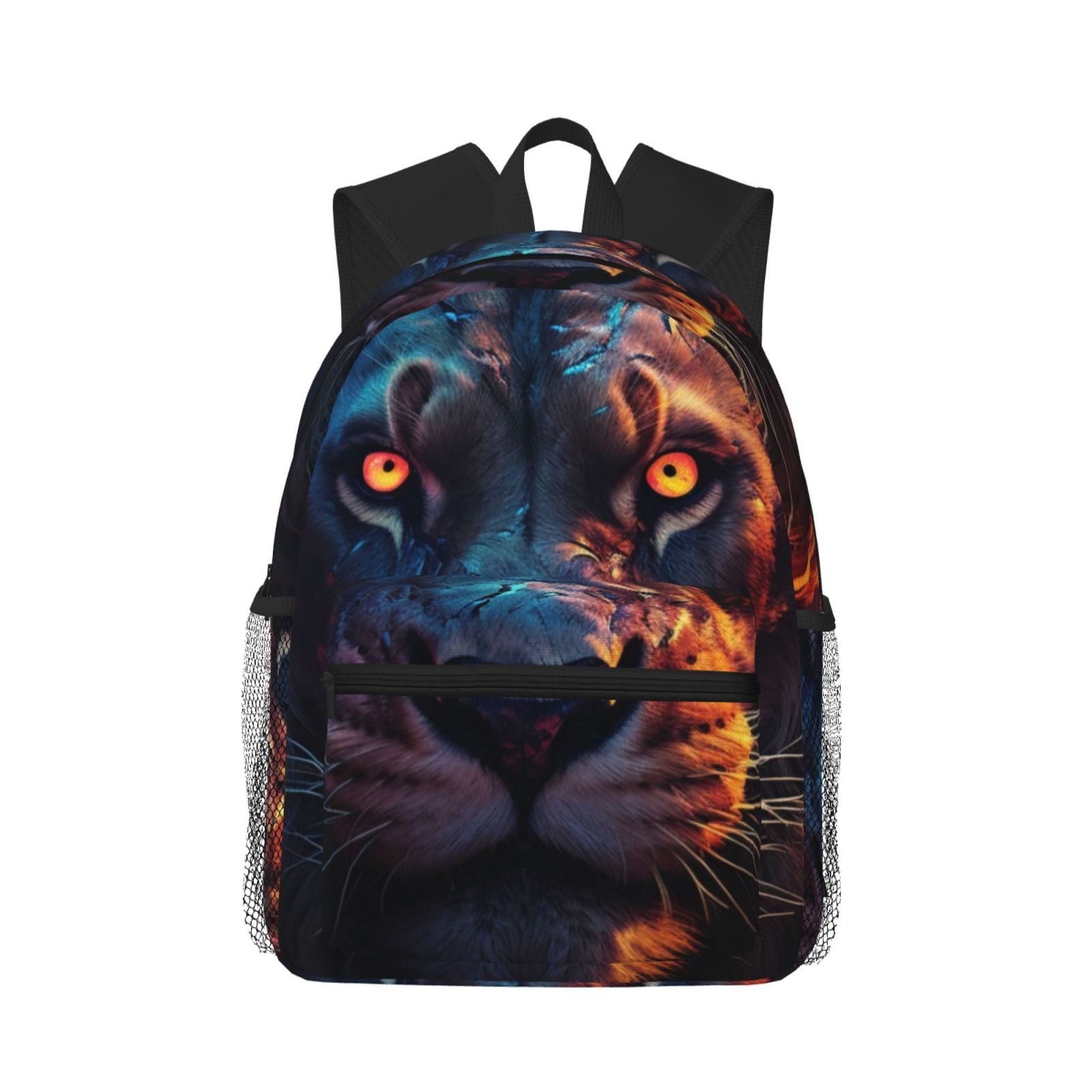 Honeii Forest Cool Lion Print School Backpack,Casual Lightweight Travel ...