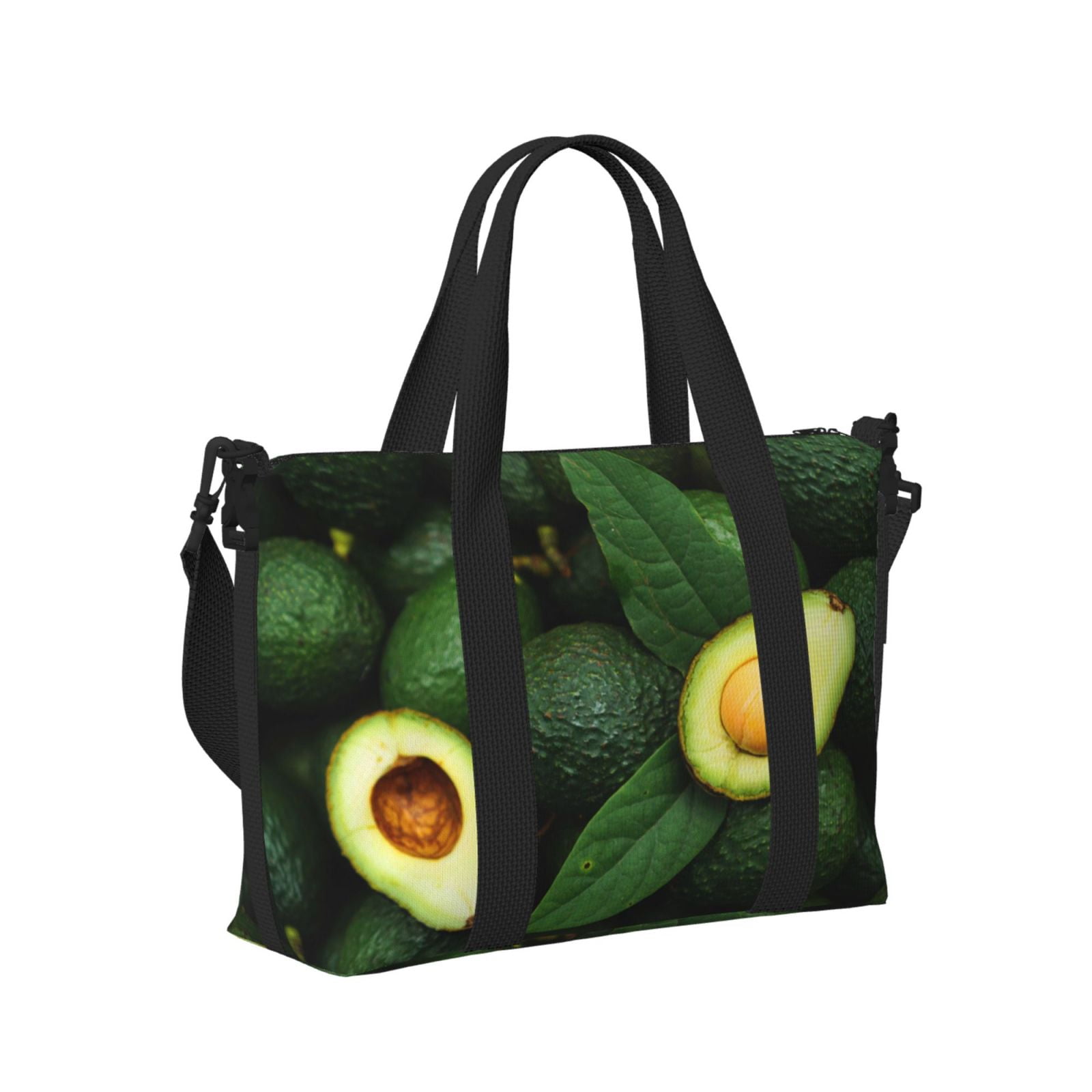 Honeii Fresh Avocados Print Hand Travel Bag Travel Duffle Bag