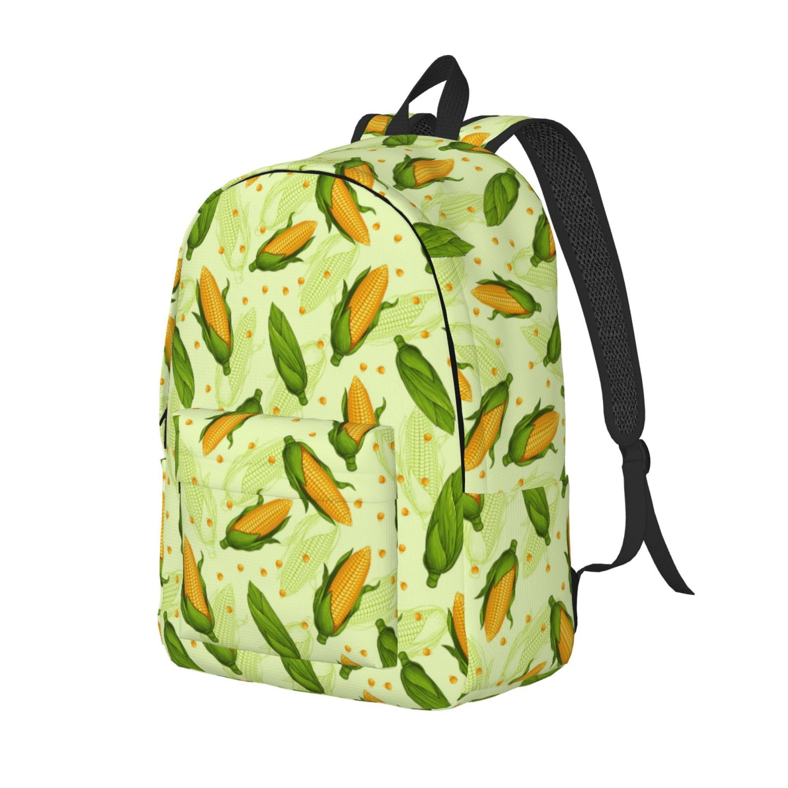 Honeii Fresh Corn Print Canvas Backpack for School & Outdoor,Laptop ...