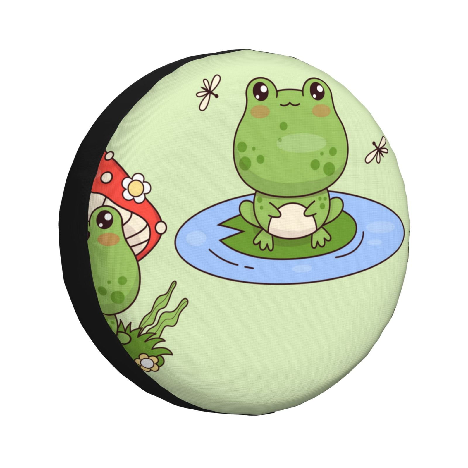 Honeii Frog Amanita Mushroom Print Tire Covers, Waterproof Anti-UV Sun Snow Rain Tire Covers for ...