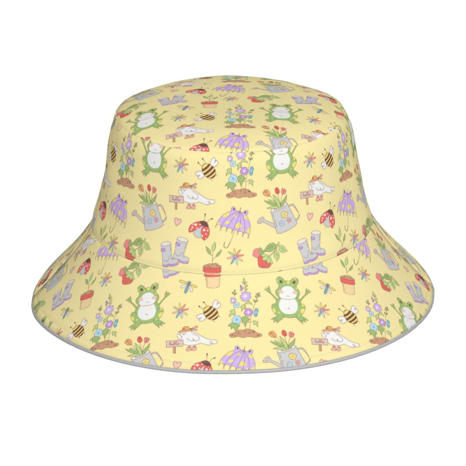 Honeii Frog Bee for Unisex Bucket Hat Waterproof Rain Hat Reversible ...
