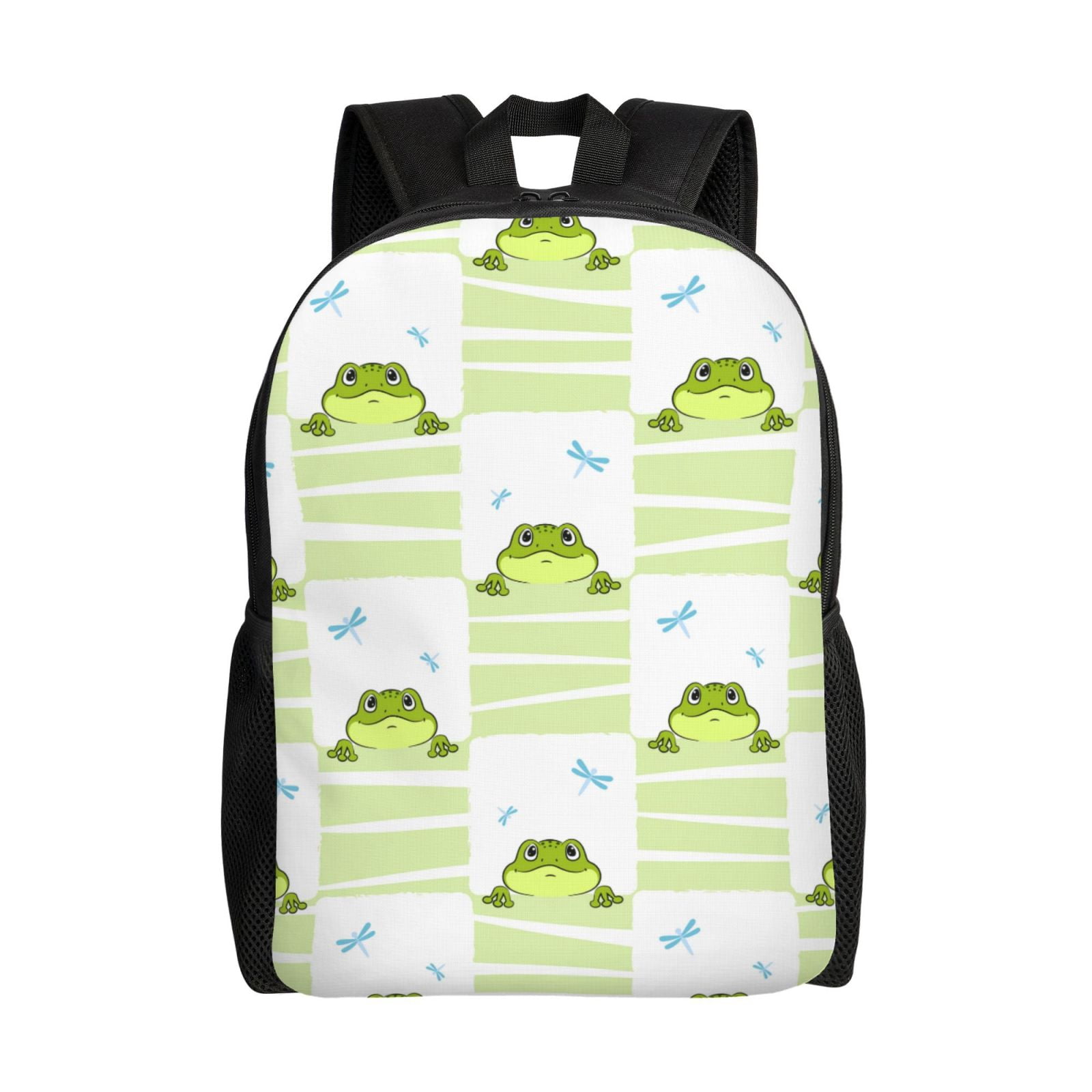 Honeii Frogs and Dragonflies Print Laptop Backpack for Work, College ...