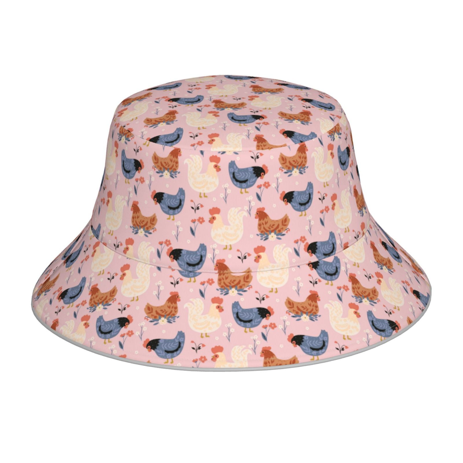 Honeii Funny Chicken for Unisex Bucket Hat Waterproof Rain Hat ...