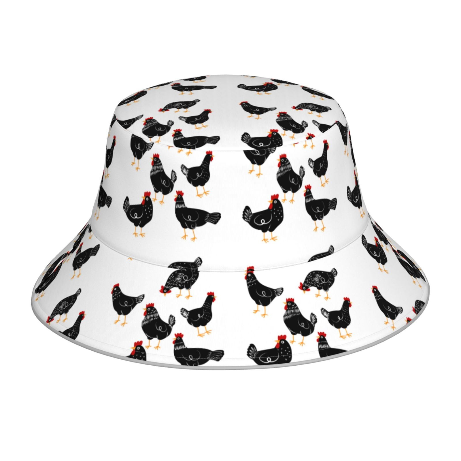 Honeii Funny Chicken for Unisex Bucket Hat Waterproof Rain Hat ...