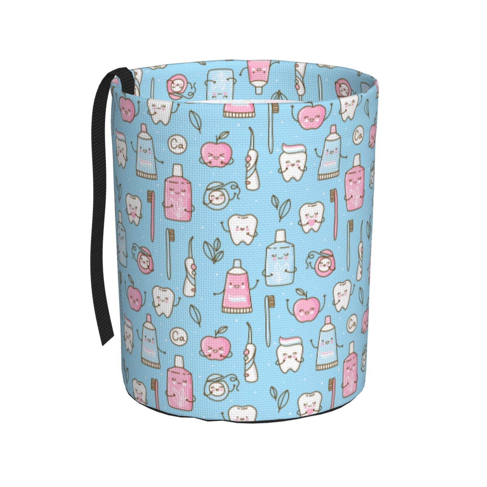 Honeii Funny Cute Teeth Print Waterproof Car Trash Can,Waterproof ...