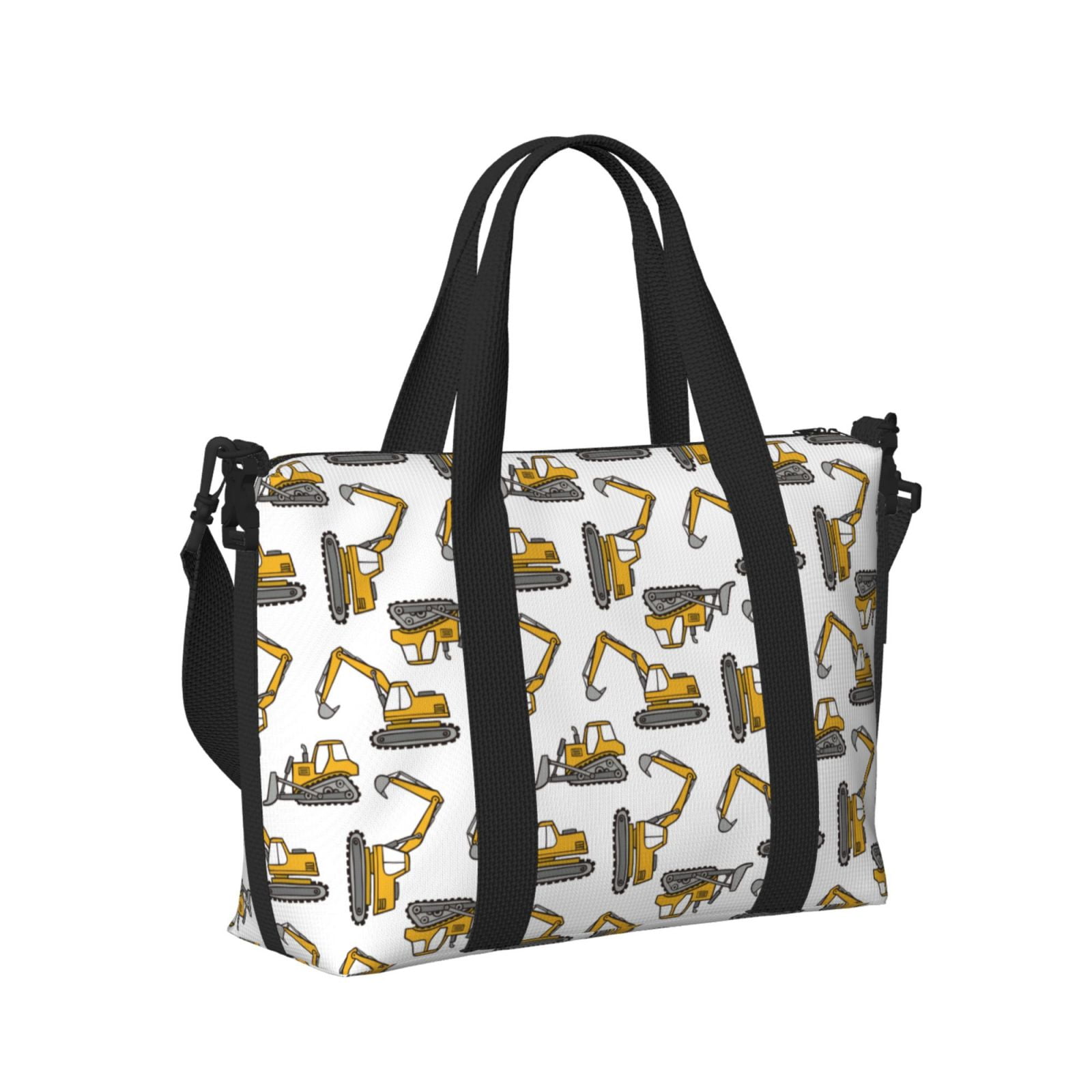 Honeii Funny Excavator Print Hand Travel Bag,Travel Duffle Bag ...