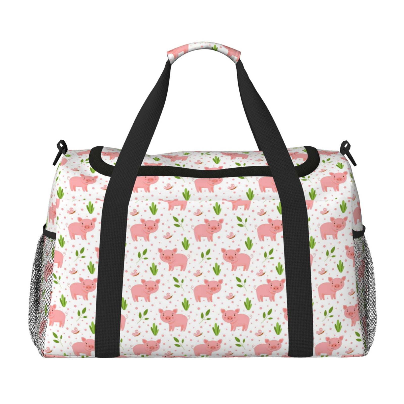 Honeii Funny Little Pigs Print Gym Bag,Carry on Weekender Overnight Bag ...