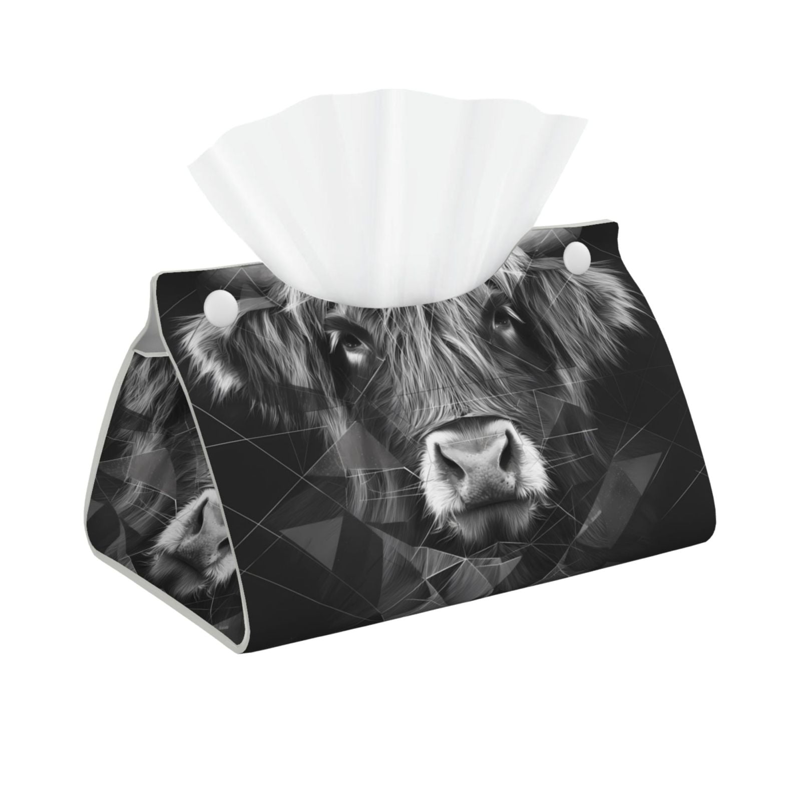Honeii Geometric Bull Design for Tissue Box Cover/Holder - Covers ...