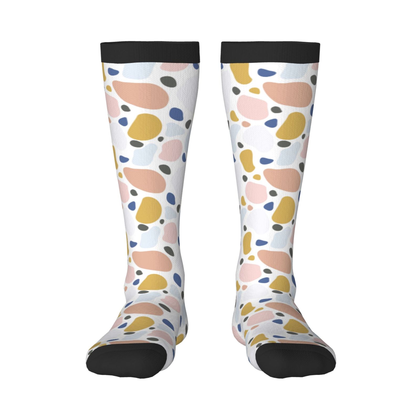 Honeii Geometric Spots Print Long Socks,Novelty Design Socks Gift for ...