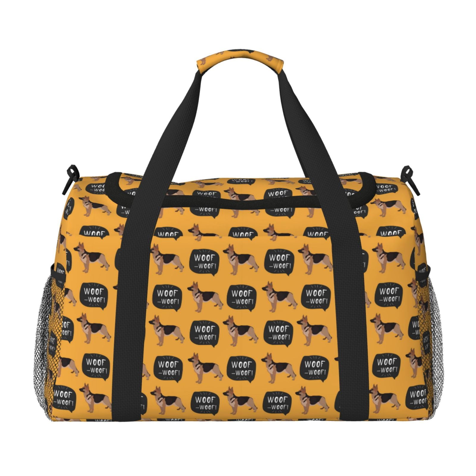 Honeii German Shepherd Woof Print Gym Bag,Carry on Weekender Overnight ...