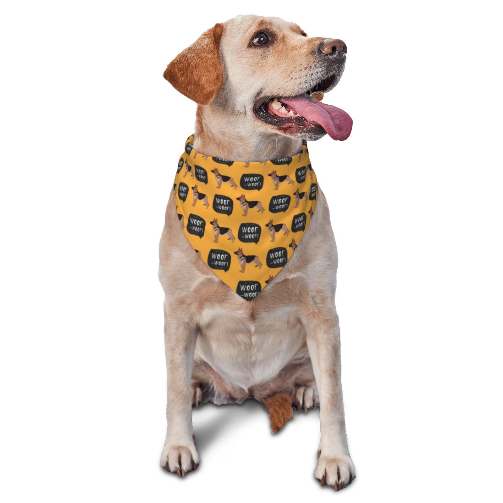 Honeii German Shepherd Woof print Pet Bandana，a stylish triangle ...
